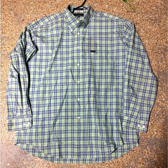 Faconnable | Shirts | Faconnable Designed In France Green Blue Plaid ...